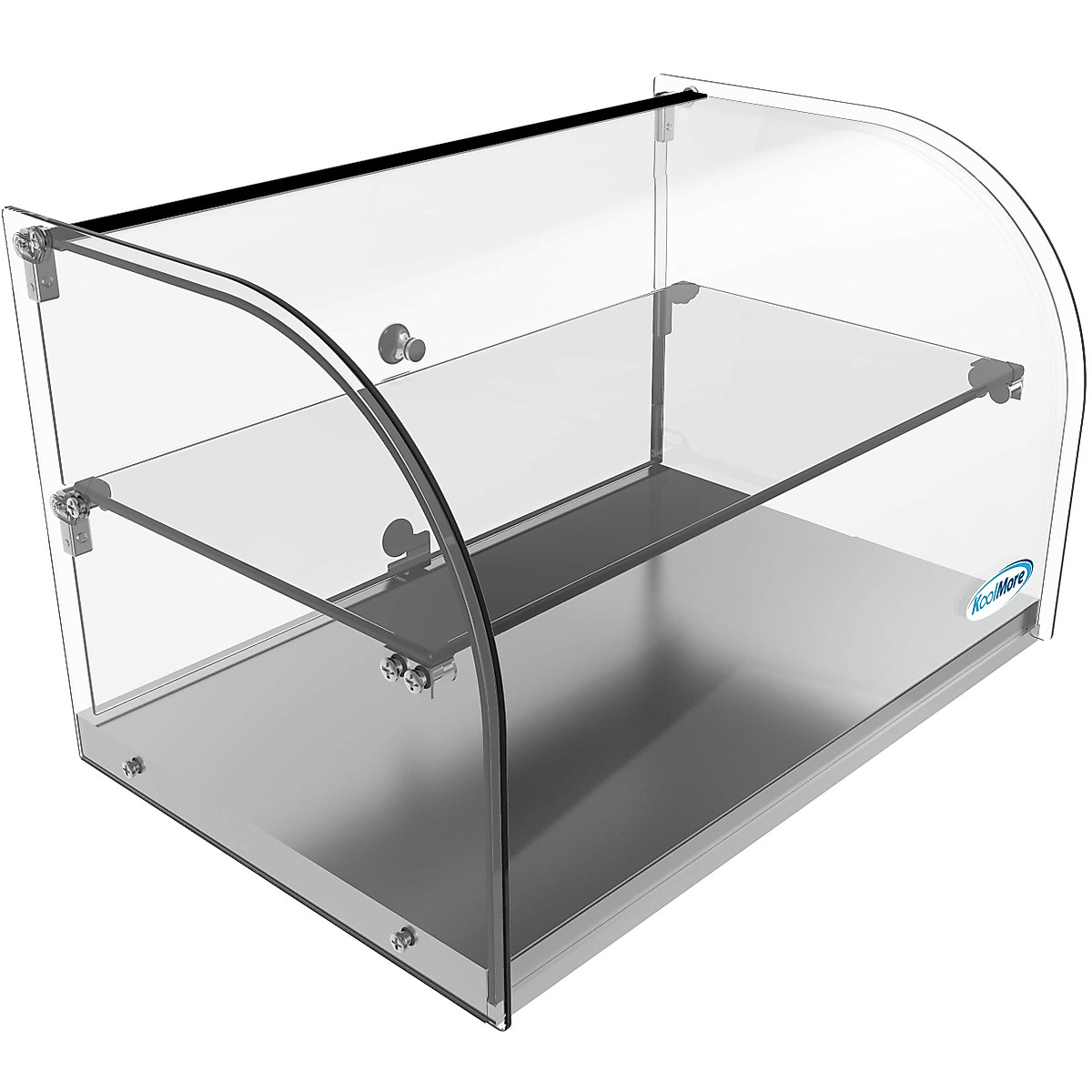 KoolMore - DC-2C 22" Commercial Countertop Bakery Display Case with Front Curved Glass and Rear Door - 1.5 cu. ft.