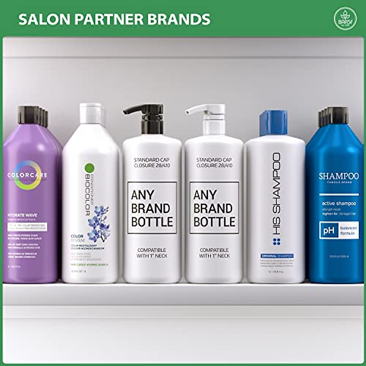 Universal Shampoo/Conditioner Pump for Bottle, 1 L/33.8 oz., Piece 2 White