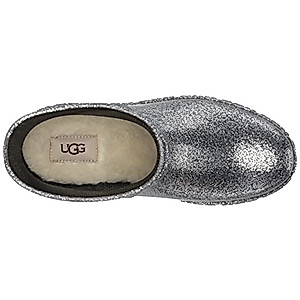 UGG K DRIZLITA Rain Boot, Glitter Grey, 3 US Unisex Little Kid