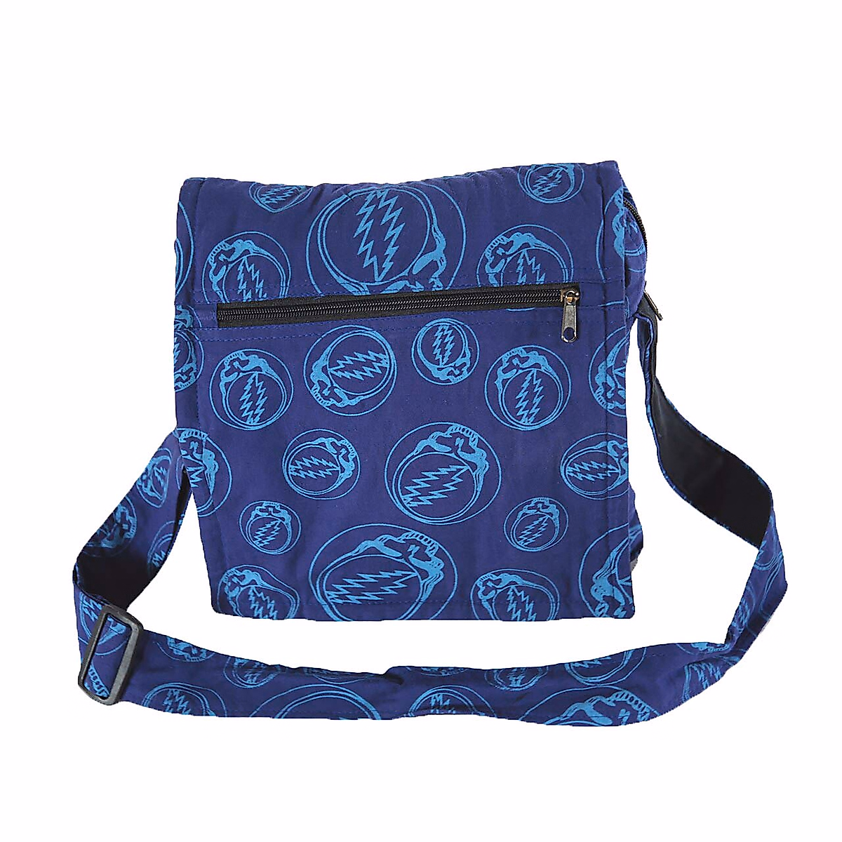 Jayli Cotton Square Shoulder Bag with Printed Bear, Bolt, SYF | Grateful Dead | GD-B117-SYF
