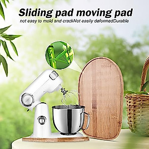 Bamboo Stand Mixer Sliding Mat: Bamboo Mixer Slider Fit for 4.5-5 Qt Stand Mixer, Mixer Appliance Moving Tray, Kitchen Countertop Storage Mover Sliding Caddy, Kitchen Aid Mixers Accessories