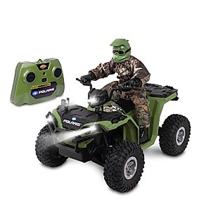 NKOK Realtree 1: 8 Rc Polaris Sportsman XP 1000 with Turbo Boost & Rider, Turbo Boost Feature with Extra Speed, Allows Children to Pretend Play and Use Their Imagination, for Ages 6 and up
