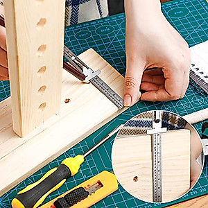 6 Inch 15 cm Pocket Ruler Flexible Precision Stainless Steel Ruler with Detachable Clips Stainless Steel Pocket Clip Scale Gauge Ruler Metric British System (6 Pieces)