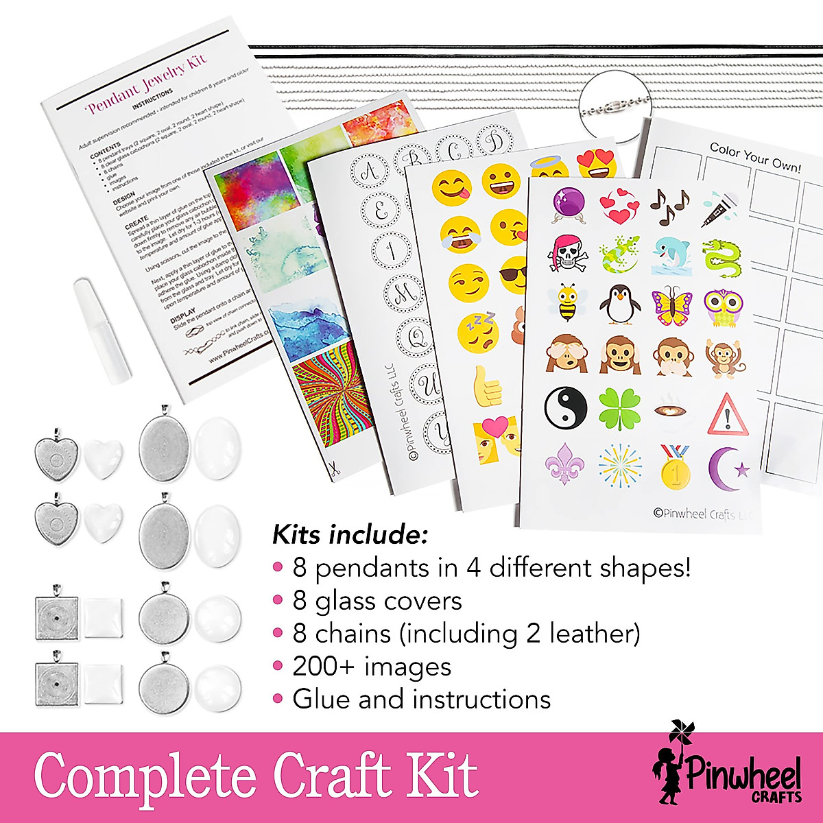 Panda Pillow Kit & Pendant Jewelry Making Kit Bundle - Fun DIY Arts and Crafts Project for Kids Ages 6 7 8 9 10 11 12 - Great Gifts for All Occasions