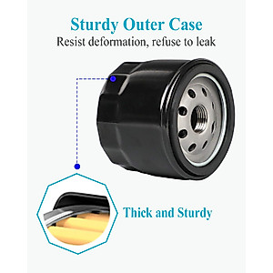 HOODELL 4 Pack 12 050 01-S Oil Filter, Professional Factory Oil Filter Fits Kohler Engine Troy Bilt Bronco 12 050 01 1205001-S 12 050 01-S1, Lawn Mower Oil Filter