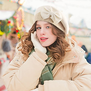 Women's Beret Hat Chic French Beret Beanie Wool Dress Winter Hats Hy022 (Red)