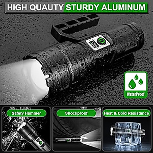 WENOTK Rechargeable Led Flashlights High Lumens, Super Bright Flashlight with 11 Modes Ipx6 Waterproof, Powerful Handheld Flashlight for Camping Emergencies Hiking Home