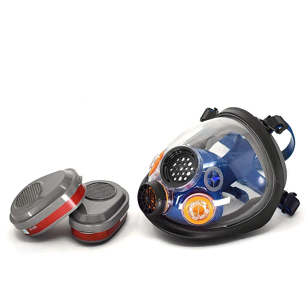 Parcil Distribution Wildfire Safety Kit - PD-101 Full Face Smoke Respirator & Fire Extinguisher Blanket Set - Home & Emergency Use - 2 P-A-3 Activated Carbon Filters