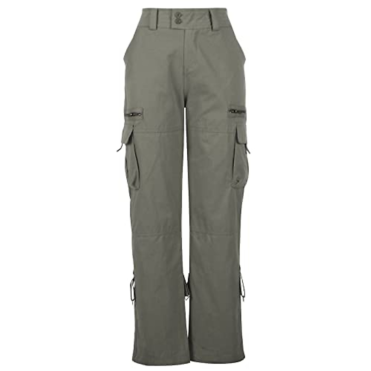SMIDOW Baggy Parachute Pants for Women Low Rise Wide Leg Cargo Pant Military Army Combat Work Trousers with Pockets