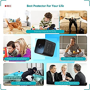 Spy Hidden Camera Wireless Mini WiFi Camera Home Small Security Camera Nanny Cam with Night Vision Motion Sensor for Indoor Outdoor with App for Cellphone Dog Camera with Battery Surveillance Cameras