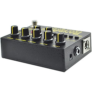 Tech 21 SansAmp Bass Driver DI V2 Pedal Bundle w/Guitar Patch Cables 1/4, 12x Fender Picks & Liquid Audio Polishing Cloth- Bass DI Box, XLR Output Guitar Effects, Bass Guitar Kit, Bass Driver Pedal