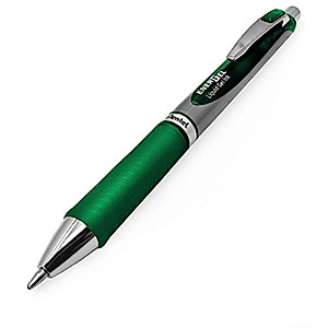 Energel BL80 Retractable Liquid Gel Ink Rollerball Pen - 1.0mm - Green - Pack of 5