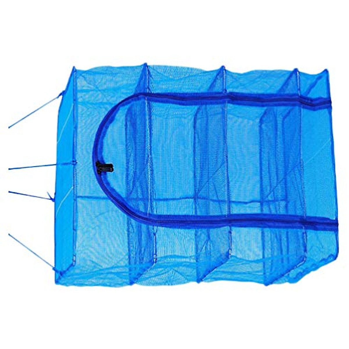 BESPORTBLE Herb Drying Rack Net Square 4 Layer Herb Dryer Mesh Hanging Dryer Rack for Herbs Tea Food Dehydrator Blue 66X35X35cm