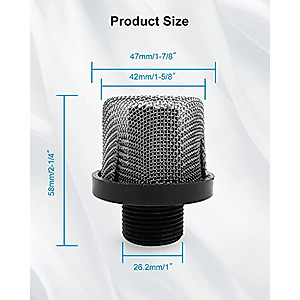 3Pcs Airless Paint Sprayer Inlet Strainer Fit for Magnum X5 LTS15 X7 LTS17 Airless Paint Spray Gun 3/4 Inch Thread Inlet Strainer Replacement 288716