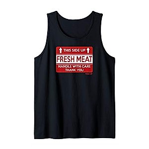Funny Roller Derby Fresh Meat Fragile Sticker Tank Top