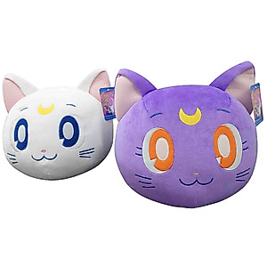 Sailor Moon Luna Mochi Ball Plush Stuffed Animal - 14" Cute, Collectable and Cuddly Toy Character - Ultra-Soft Polyester Fabric
