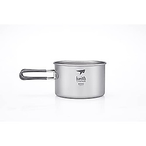 Keith Titanium Ti6012 2-Piece Pot and Pan Cook Set - 1200ml
