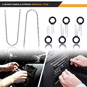 Dualeco Trim Removal Tool Set 102Pcs, Car Trim Puller Tool Kit, Plastic Pry Tools Set for Trim/Panel/Door/Audio, Auto Clip Pliers/Fastener Remover Set, Car Terminal/Stereo Removal Tool