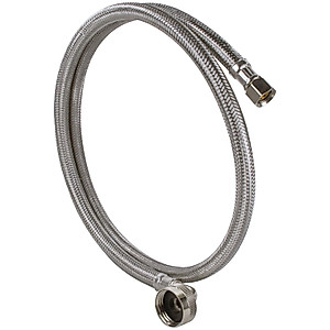 Certified Appliance Accessories Dishwasher Hose with 90 degree FGH Elbow, Water Supply Line, 6 Feet, Premium Braided Stainless Steel with PVC Core
