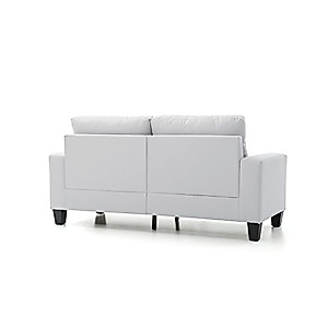 Glory Furniture Newbury Faux Leather Modular Sofa in White