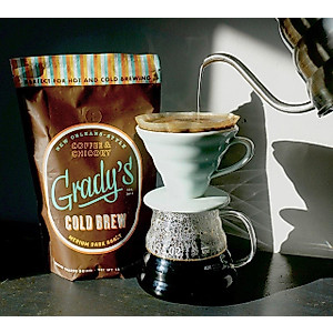 GRADY’S Cold Brew Coffee | Coarse Ground Coffee - Medium Dark Roast | New Orleans Style Coffee Perfect for Hot or Cold Brew Coffee | 1 LB Coarse Grounds