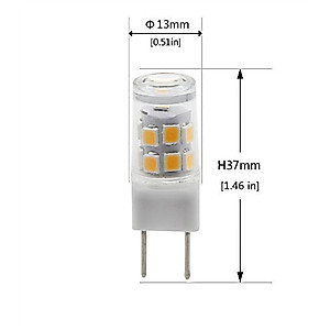 G8/GY8.6 LED Light Bulb 3 Watts Warm White - G8 Base Bi-pin Xenon JCD Type LED 120V 20W Halogen Replacement Bulb,Under-Cabinet Light.Pack of 5 (Warm White)… ………