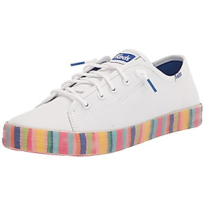 Keds Kickstart Seasonal Sneaker, White/Multi, 13 US Unisex Big Kid