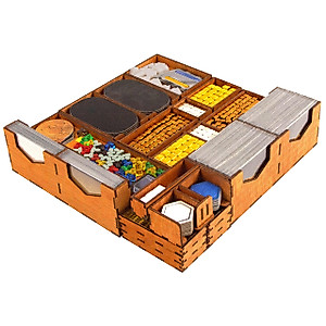 SMONEX Assembled Wooden Organizer Suitable for Board Game Terraforming Mars - Organizer with Player Boards for Storage Full Terraforming Mars Expansions