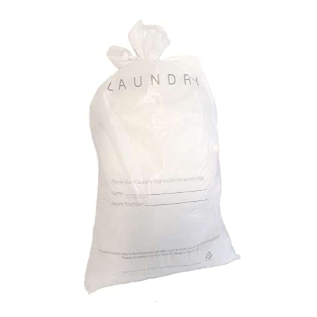 Hotel Laundry Bags, 1.25 Mil Plastic with Tear Tie and Write-On Strips, 14" x 24", Biodegradable - CASE OF 1,000