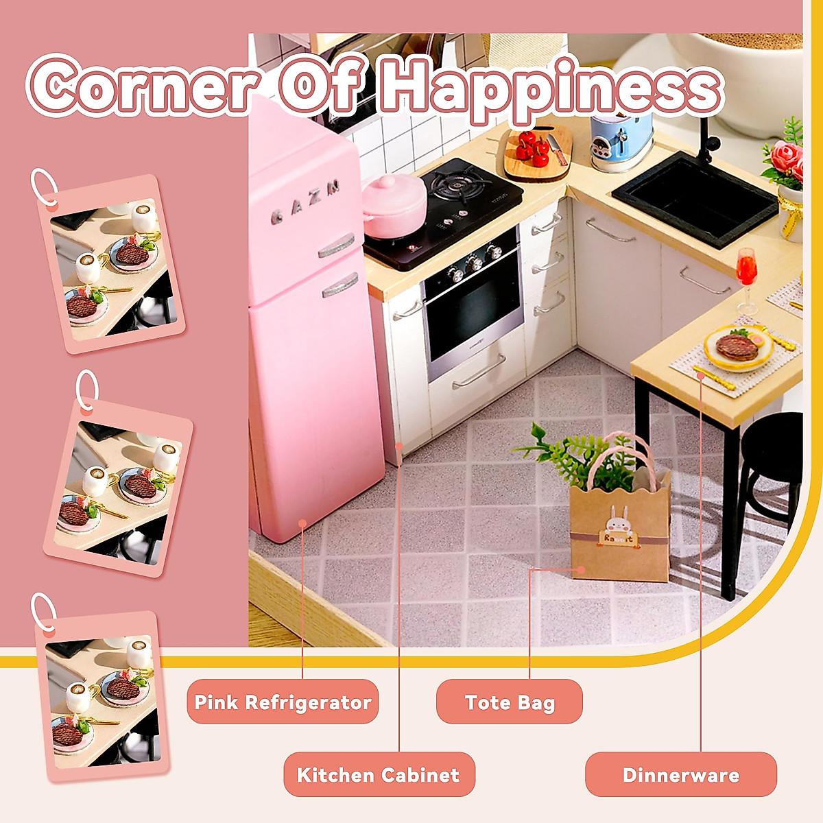 Flever Dollhouse Miniature DIY House Kit Creative Room with Furniture for Romantic Artwork Gift (Taste of Life)