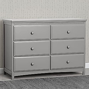 Delta Children Emerson 6 Drawer Dresser, Greenguard Gold Certified, Grey