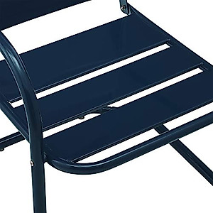 Crosley Furniture CO1030-NV Brighton Retro Metal Chair, Navy