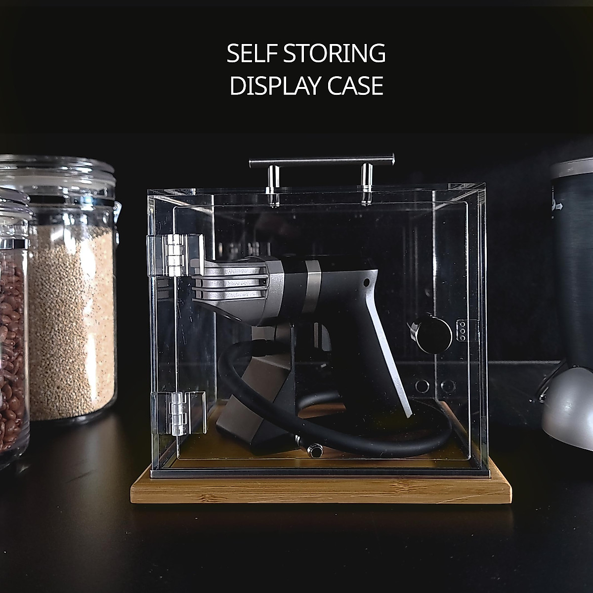 SIGVAL The Smoking Cube - Cocktail Smoker and Smoking Box Kit, Magnetically Removable Display Board, with Wood Chips