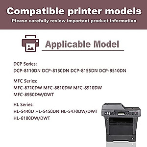 HIYOTA DR-720 Black 1-Pack Compatible Replacement for Brother DR720 DR 720 Drum Unit MFC-8710DW 8810DW 8950DW/DWT HL-5440D 5450DN 5470DW/DWT 6180DW/DWT DCP-8110DN 8150DN 8155DN Printer
