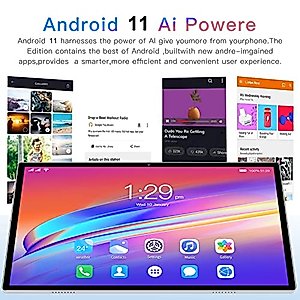 10 Inch Tablet, 8G RAM 128G ROM Octa Core Supports Calls 4G Net 5G WiFi Night Reading Mode, PC Tablet for Android 11 System