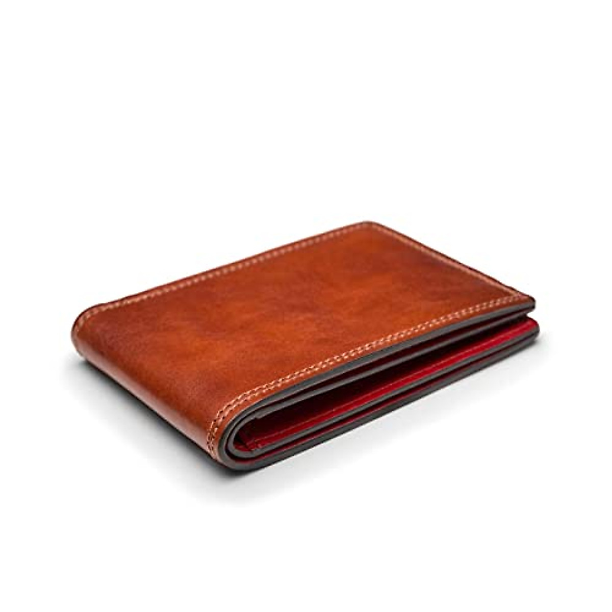 Bosca Dolce Contrast - Small Bifold Wallet Dark Brown/Red One Size