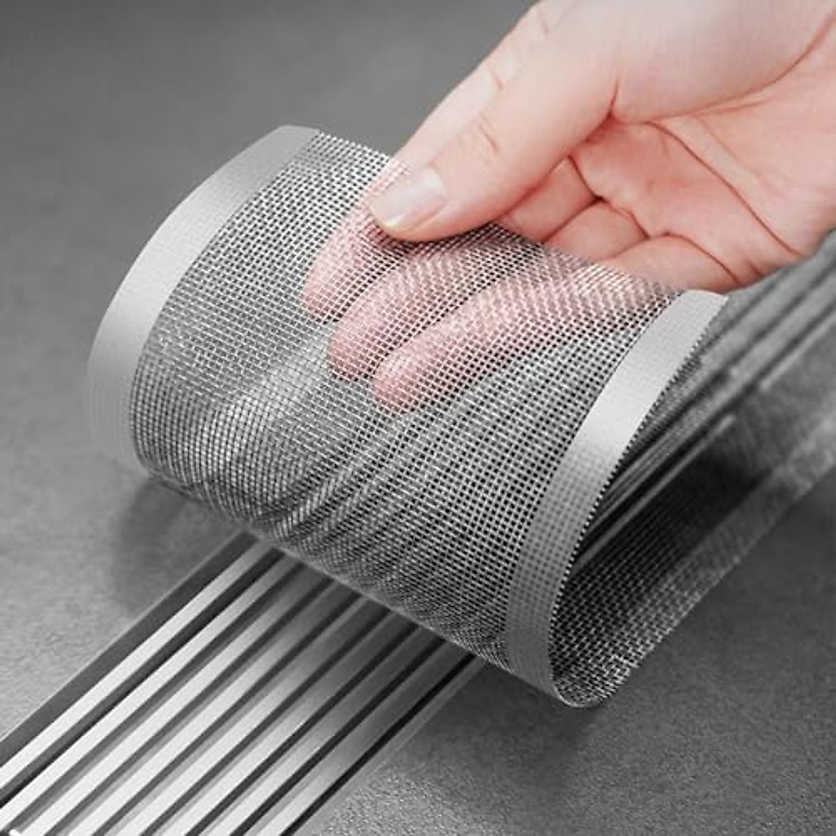 Disposable Shower Drain Cover,Disposable Shower Drain Hair Catcher,Cutable Mesh Shower Drain Cover,DIY Floor Drain Shower Drain Screen with Removal Tool,for Bathroom,Laundry,Bathtub,Kitchen,Sink