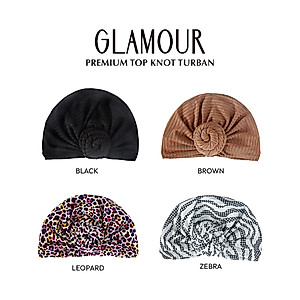 Red by Kiss Turban for Women, Silky Satin Interior, Comfortable, Breathable Head Wrap, Pre-Tied Twist African Knot Bonnet (Black)