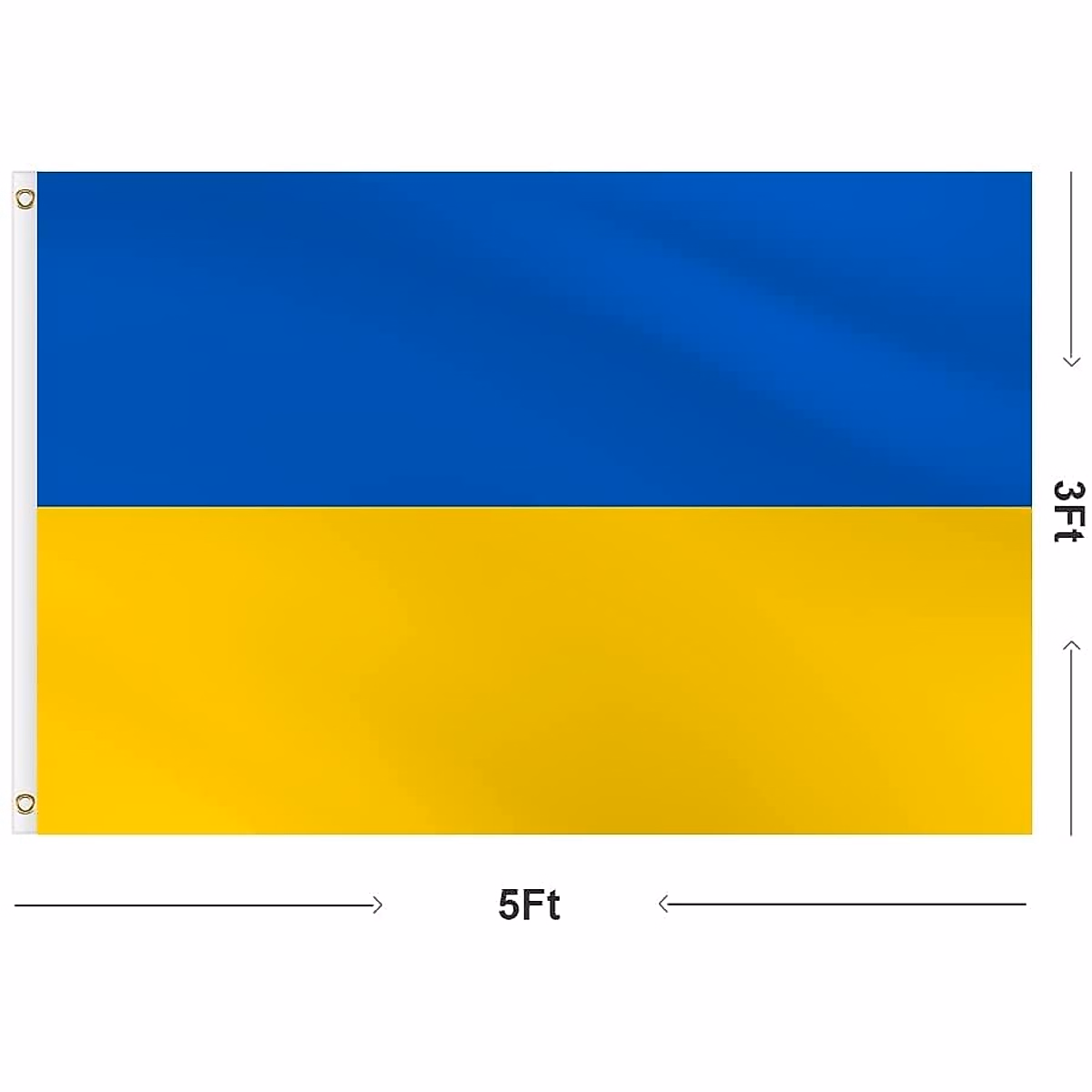 Ukraine Flag 3x5 Ft Outdoor Indoor Decoration Flag Banner with Two Brass Grommets Ukrainian National Flags I Stand with Ukraine