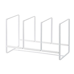Yamazaki 2964 Home Tower Dish Organizer-Storage Rack Wide for Kitchen Cabinets, White, Large