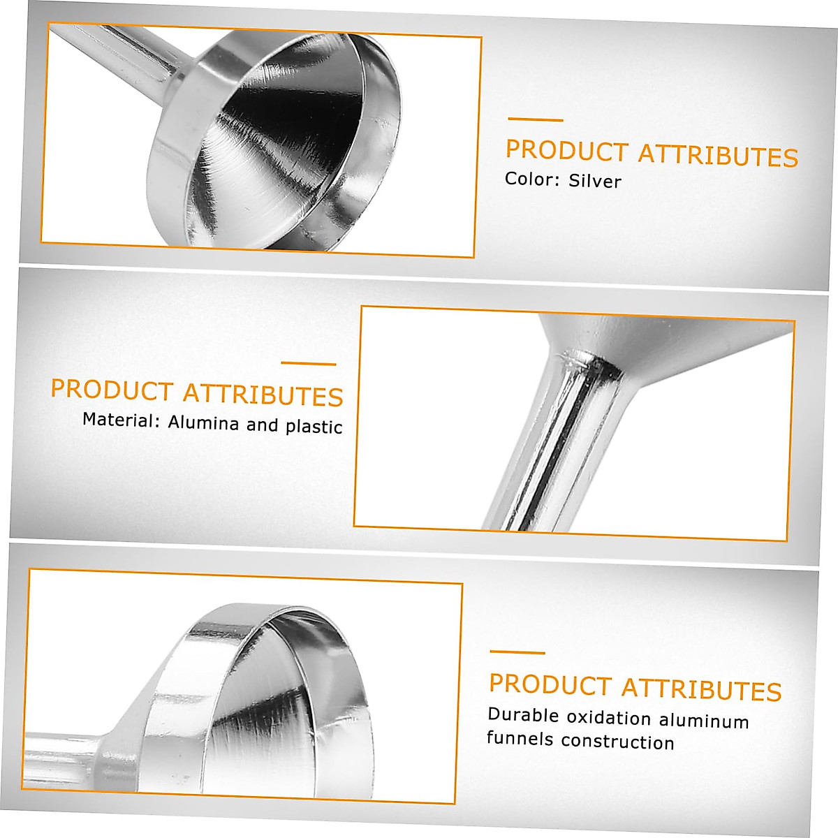 Baluue 12pcs 2.5 Inch x 0.6 Inch Small Metal Funnels with 2 Pack Mini Pipette for Filling Bottle and Containers, Oil and Liquid Filling and Tranfer Funners Tool Kit