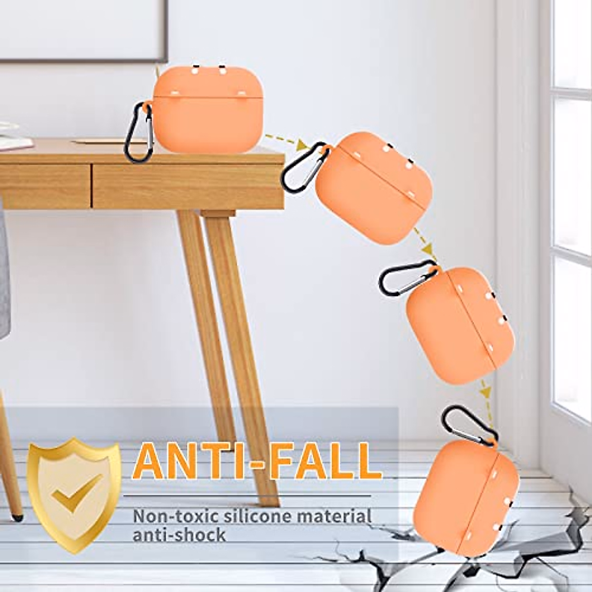 Cute AirPod Pro Case with Lanyard Keychain Protective Soft Silicone Funny Corgi Cover Compatiable with AirPods Pro Case