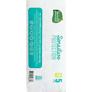 Seventh Generation Baby Diapers, Sensitive Protection, Size 5, 19 Count
