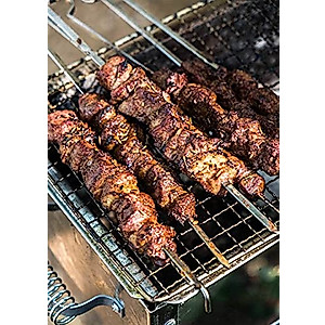 KAYSO HOME 32" Steel Portable Charcoal Kabob Grill - Yakitori Grill, Kebab Grill, Satay Grill, Shashlik Skewer