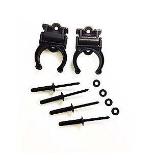 Pactrade Marine 2 Sets Boat Canoe Kayak Pairs of Black Folding Paddle Clip Kit