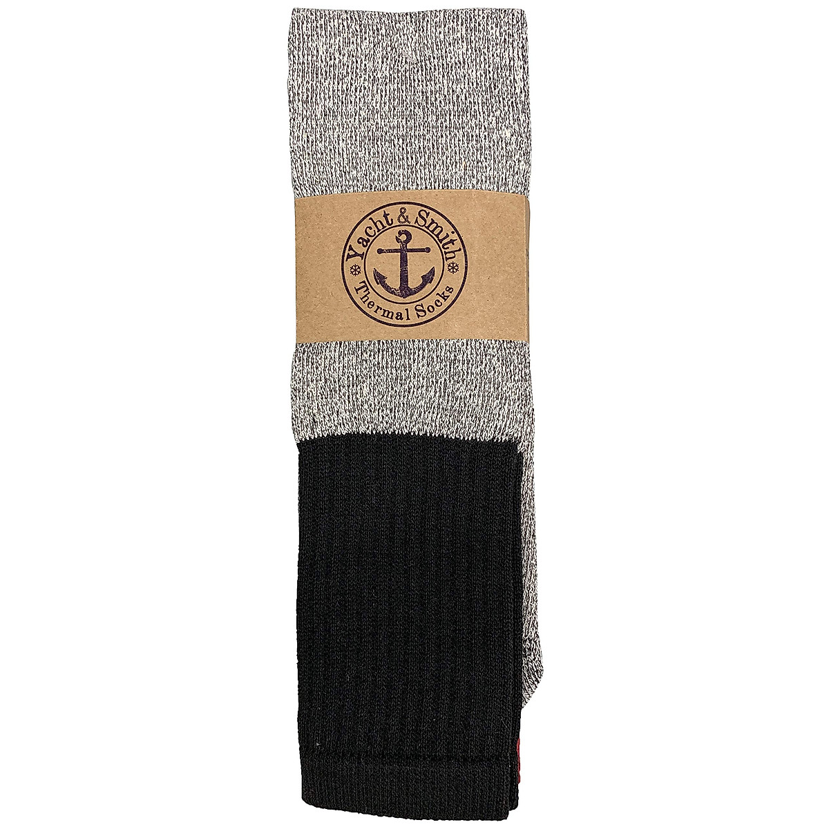 Yacht & Smith 120 Pair Bulk Pack Of Mens Winter Thermal Camping Boot Socks, Cotton Tube or Crew Sock