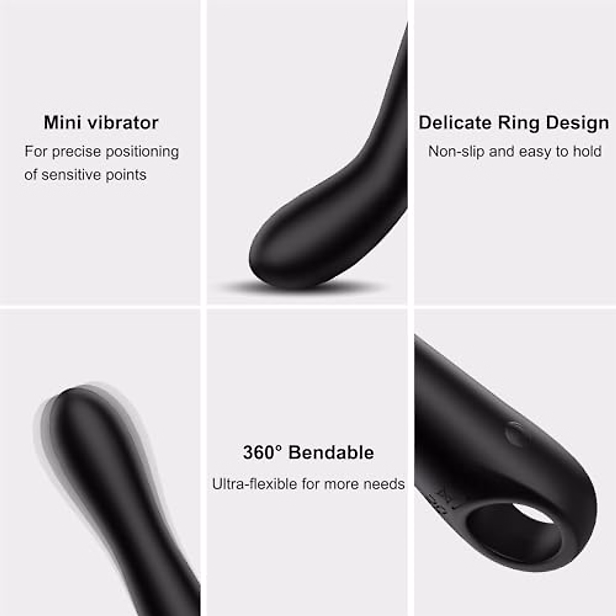 Mini Bullet Vibrators Adult Sex Toys for Woman - NSBAN G Spot Dildo Vibrator for Female Clitoral Stimulation with 10 Vibrating Modes, Clit Clitoris Stimulator for Woman & Couple Sex Pleasure(Black)