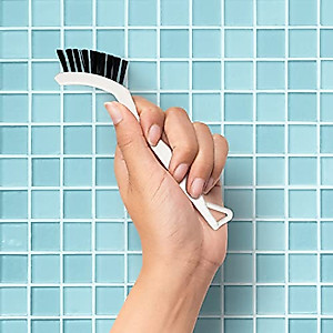 6-Pack Grout Cleaner Brush Scrub Set - Stiff Bristle Scrubbing & Detail Cleaning Brushes for Household Use on Bathtub, Shower, Kitchen, Tile Floors, Sink, Grooves, Window Tracks, Drain Cracks & More