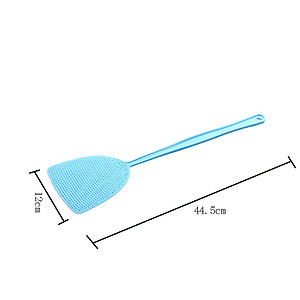 3 Pieces Fly Swatters Plastic Fly Swatters Long Handle Fly Swatters Manual Heavy Duty Plastic Flyswatter Fly Swatter Heavy Duty for Home Kitchen(Pink, Green, Blue)