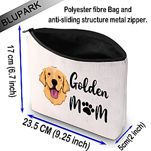 BLUPARK Golden Retriever Mom Gifts Golden Mom Cosmetic Bag Dog Lover Gift for Golden Retriever Mama (GOLDEN MOM)